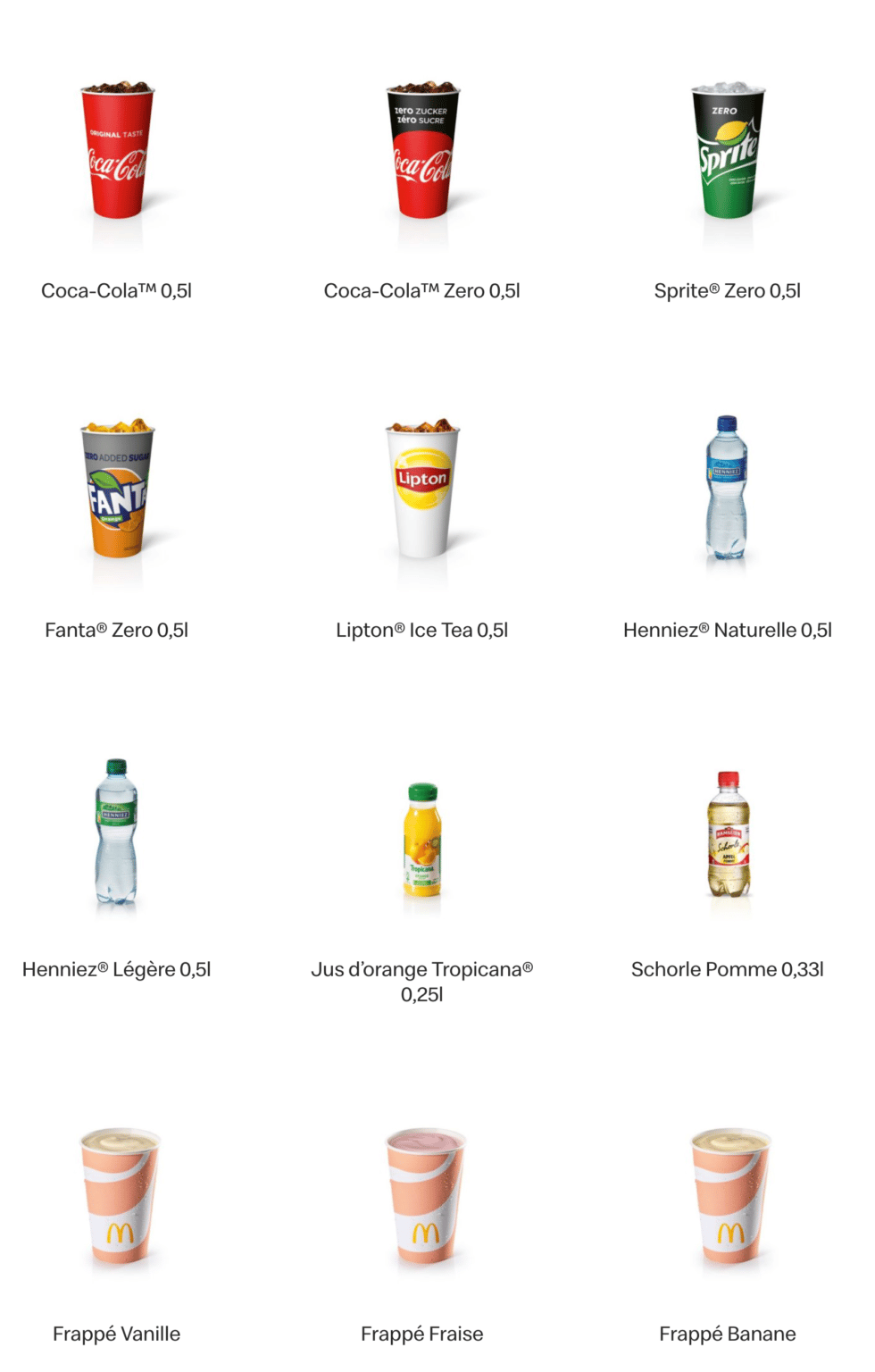 Menu Mcdo Prix France 2024 | Mcdonalds Menu